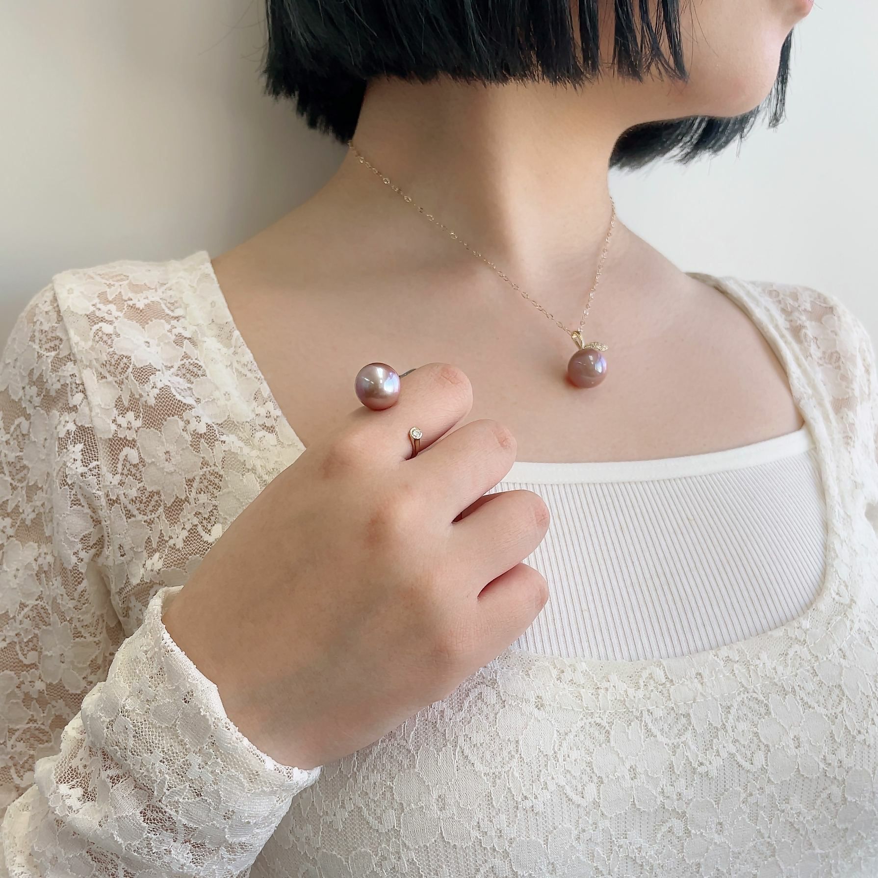 Mauvette(モーベット) -稀少なモーブピンク系 有核淡水パール- | Pearl for Life（パールフォーライフ）