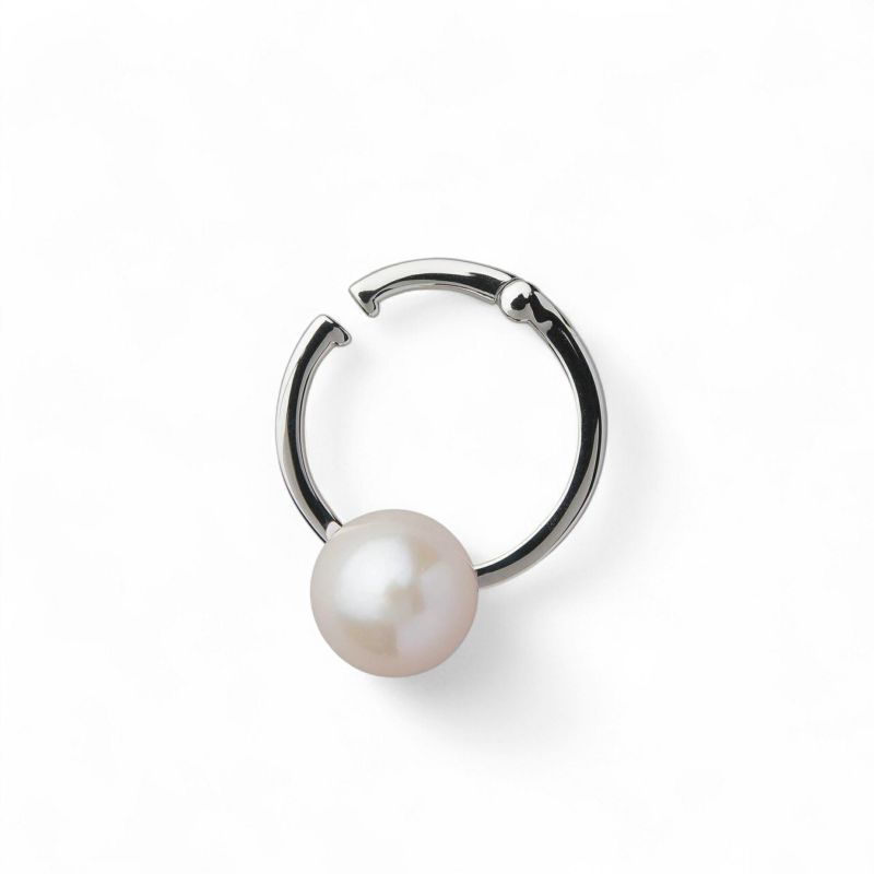 Bubble Freshwater Pearl Ear Cuff 9mmUP SV925 White | Freshwater Pearl Earrings